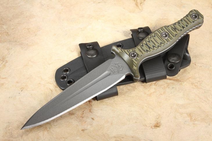 RMJ Tactical Raider Dagger - Dirty Olive + Free Shipping