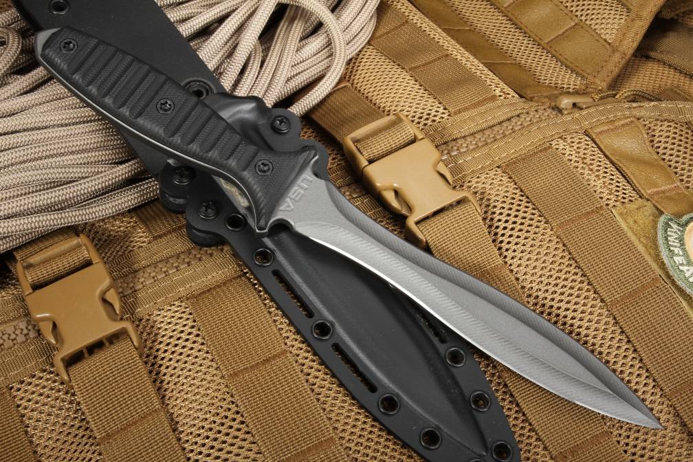 RMJ Jungle Dagger - Black G10 Tactical Fixed Blade - Best Price