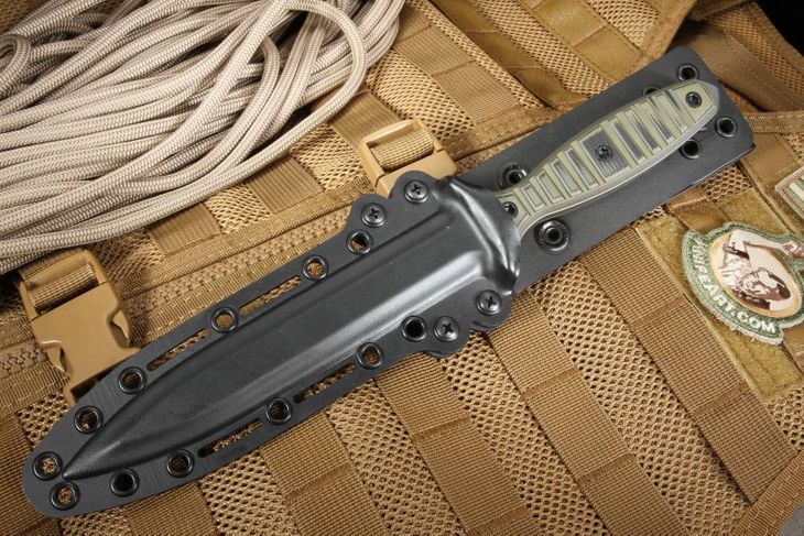 RMJ Jungle Dagger Dirty Olive G10 Tactical Fixed Blade + Free Shipping