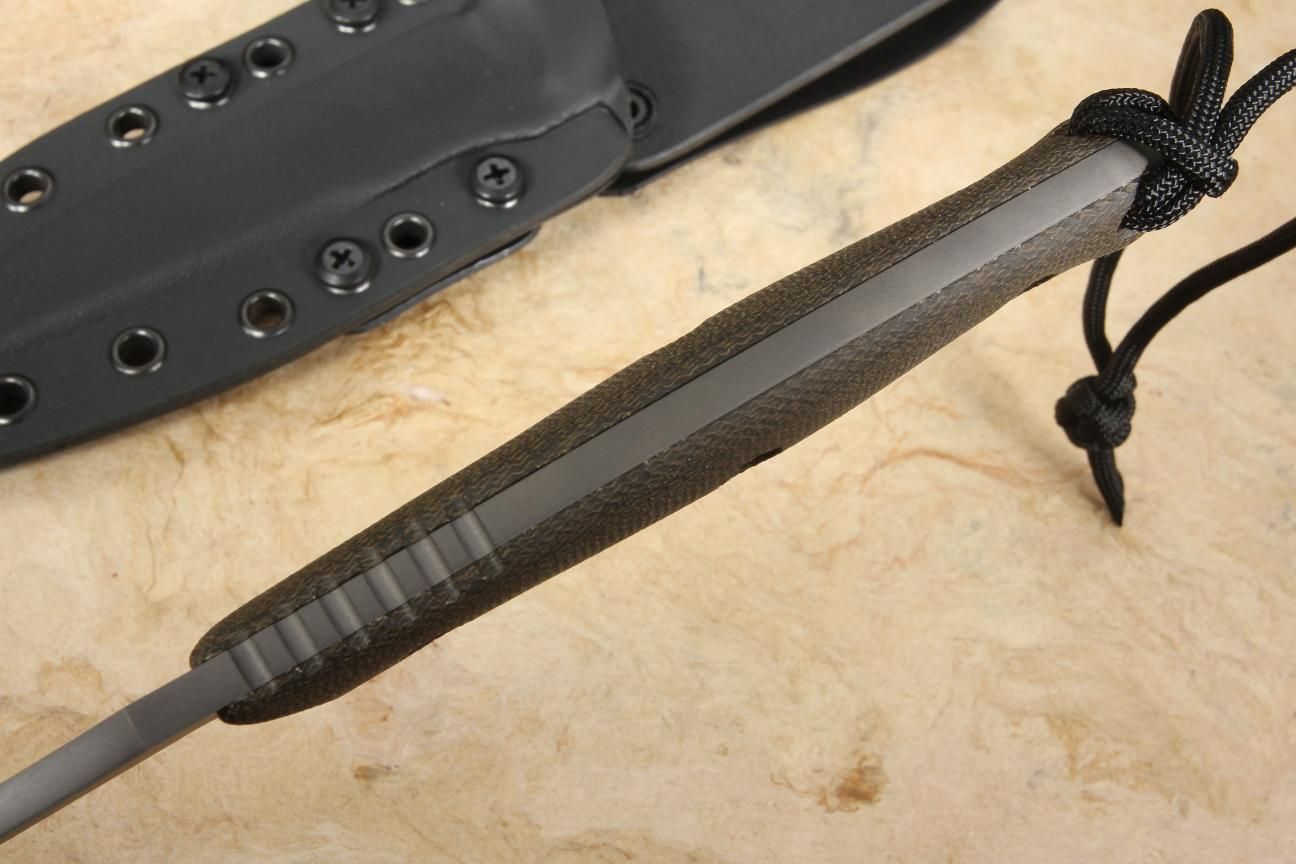 Spartan Blades Moros Fighter S45VN, Green and Black - Kydex Sheath