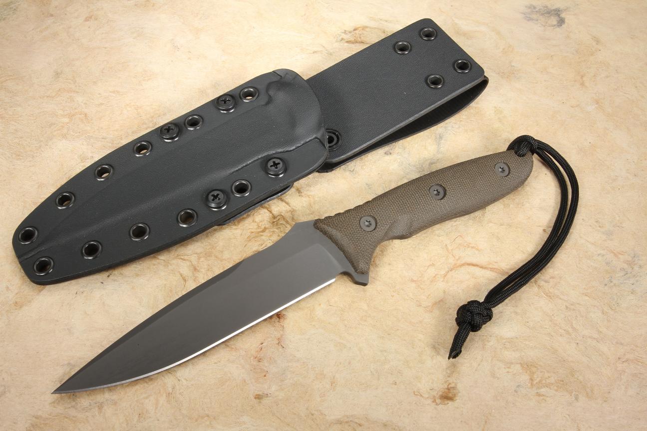 Spartan Blades Moros Fighter S45VN, Green and Black - Kydex Sheath