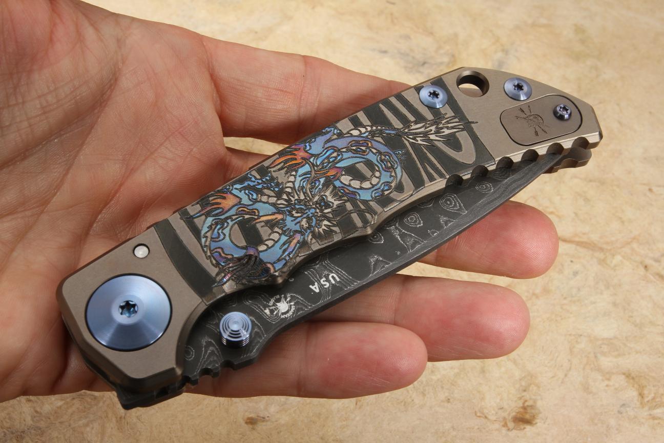 Spartan Harsey Folder - Dragon Special Edition - Damascus + Free Shipping