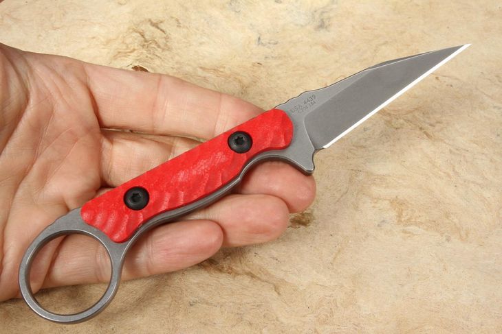 Toor Jank Shank - Red G10, Slate - CPM 154 Steel