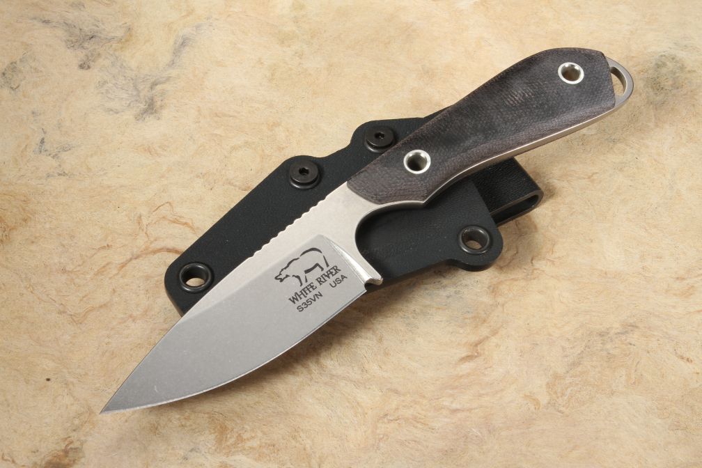 White River Caper Black Canvas Micarta Hunting Knife - Best Price