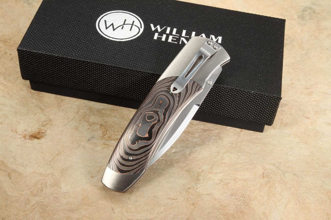 William Henry A300-6 Folding Knife - 3" Blade Carbon Fiber Handle ...
