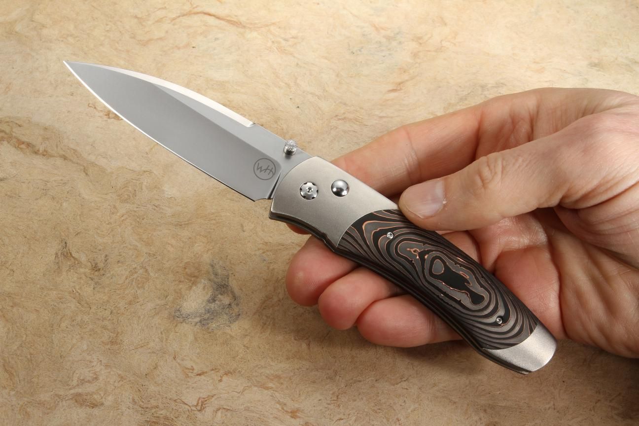 William Henry A300-6 Folding Knife - 3" Blade Carbon Fiber Handle ...