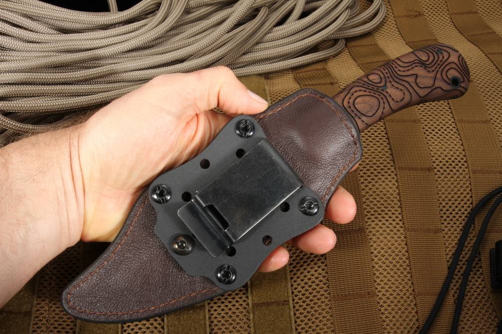 Winkler Belt Knife - Topo Walnut Handle + Free Shipping