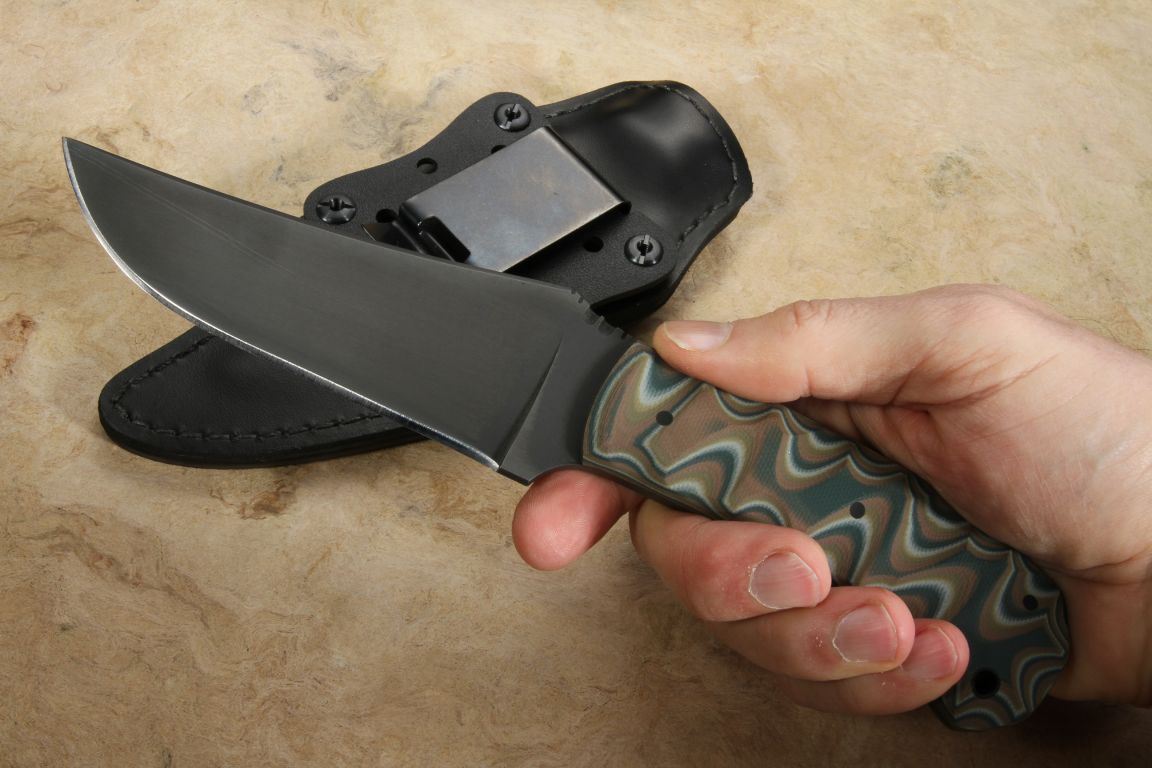 Winkler Belt Knife - Caswell and Wasp Pattern Micarta - In Stock