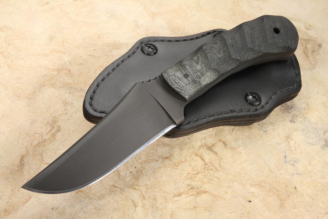 Winkler Blue Ridge Hunter Knife Sculpted Black Laminate -In Stock