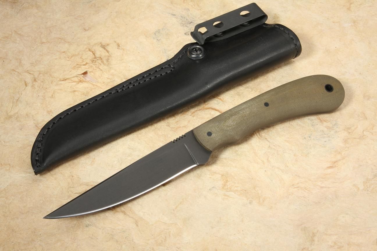 Winkler Knives Operator Caswell/Micarta, Leather Sheath -In Stock