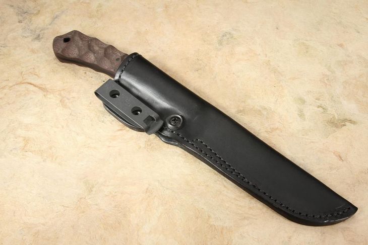 Winkler Knives Operator, Sculpted Brown Micarta Handle