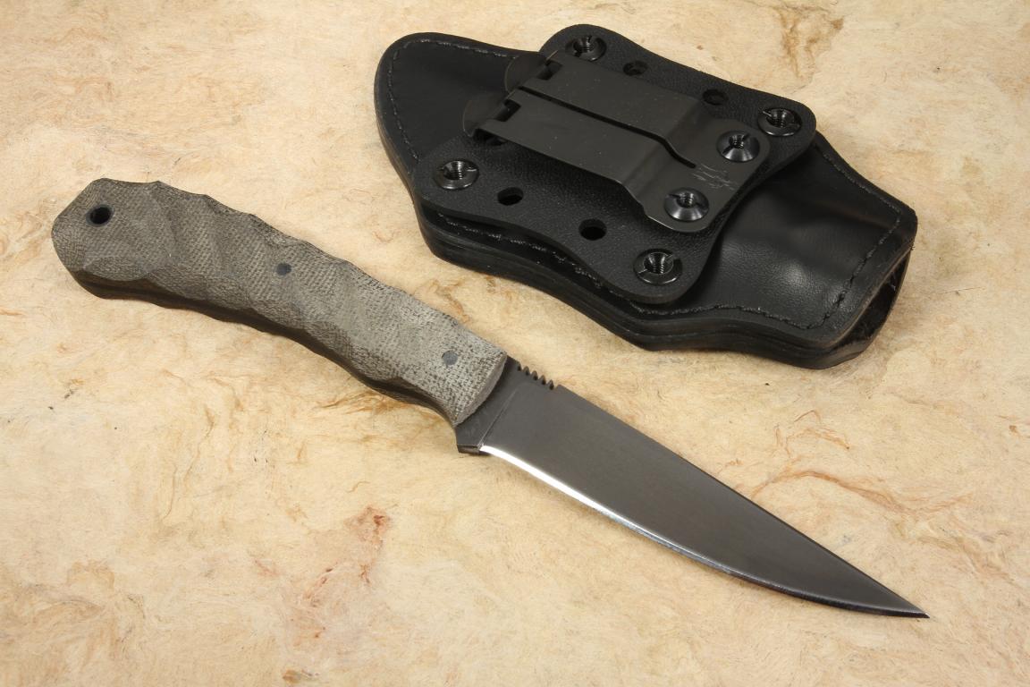 Winkler Knives Operator, Sculpted Green Micarta Handle