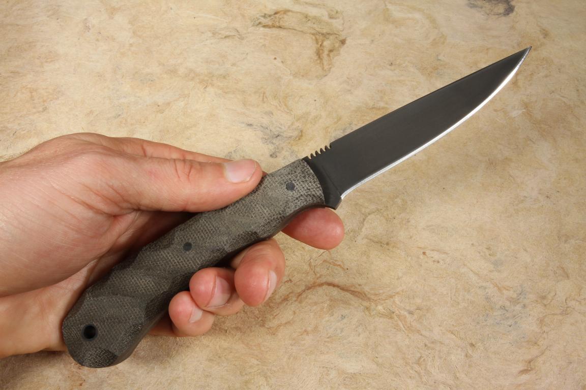Winkler Knives Operator, Sculpted Green Micarta Handle