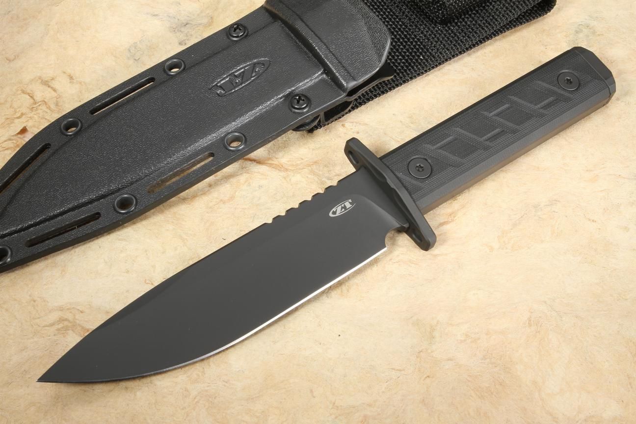 Zero Tolerance 0006BLK Black Fixed Blade Field Knife - CPM 3V Steel ...