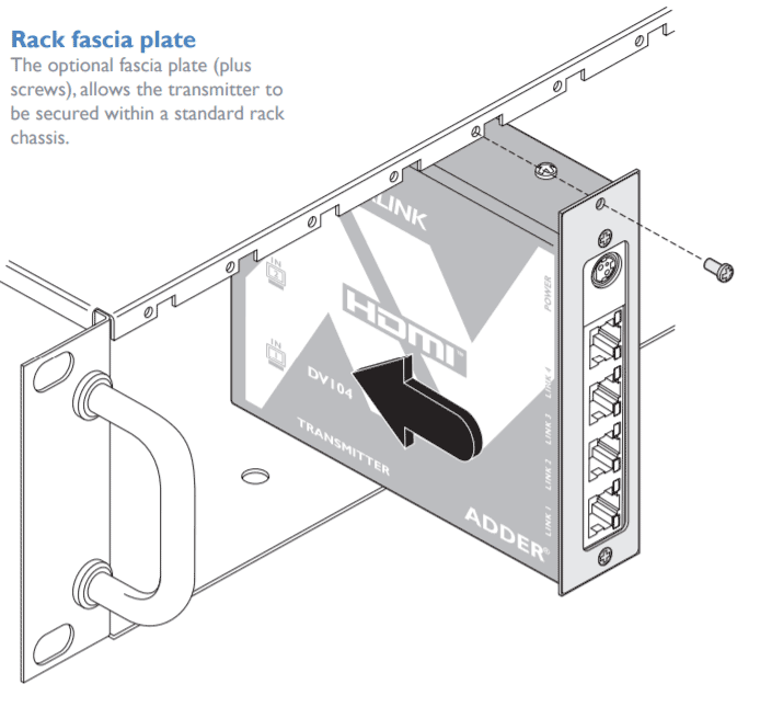 ALDV-RMK-CHASSIS - AdderLink DV 19Inch 3U rack mount chassis kit