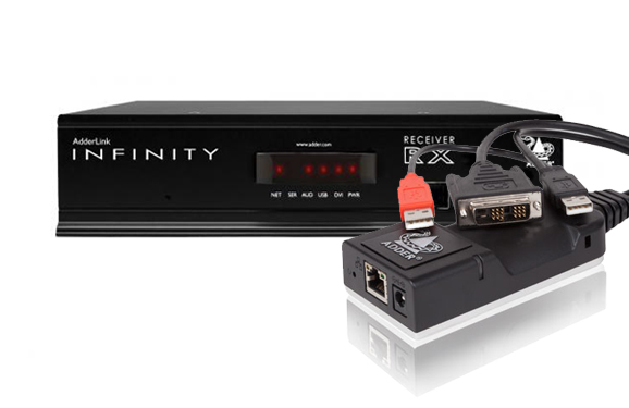 ALIF100P-DVI - Adder INFINITY DVI KVM Extender Kit - Zero U, IP-based ...