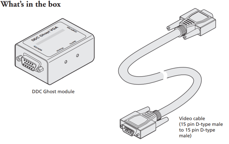 DDC-GHOST - DDC EDID emulator for VGA signals