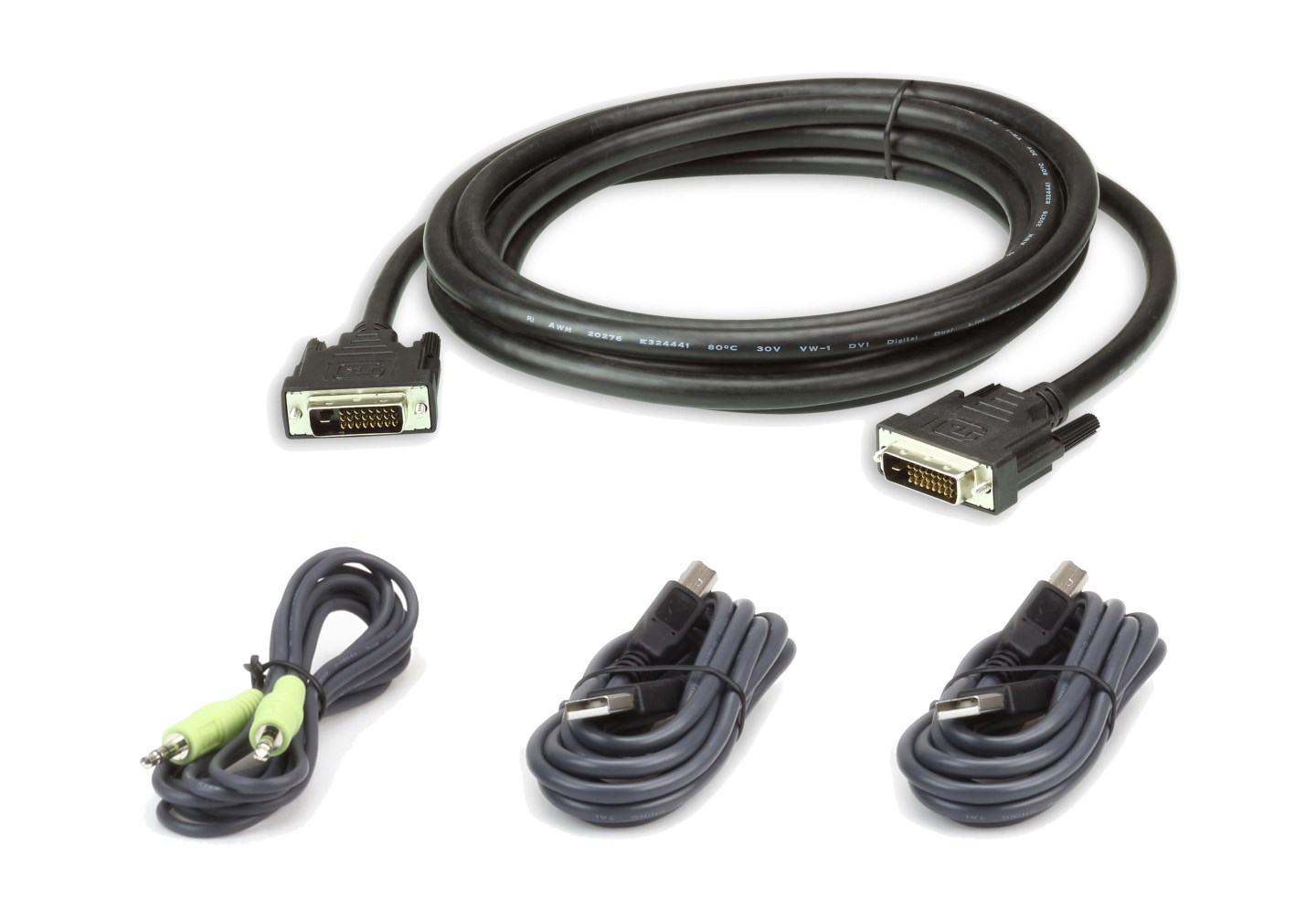 2L7D03UDX4 - 10Ft (3M) USB DVI-D Dual Link Secure KVM Cable Kit - TAA ...