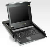 CL1008M - Aten Slideaway 17Inch LCD Rackmount console with integrated 8 ...