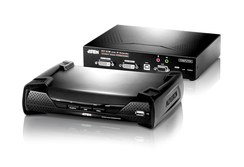 Aten KE6940A Dual-Monitor DVI KVM Over IP Extender Kit