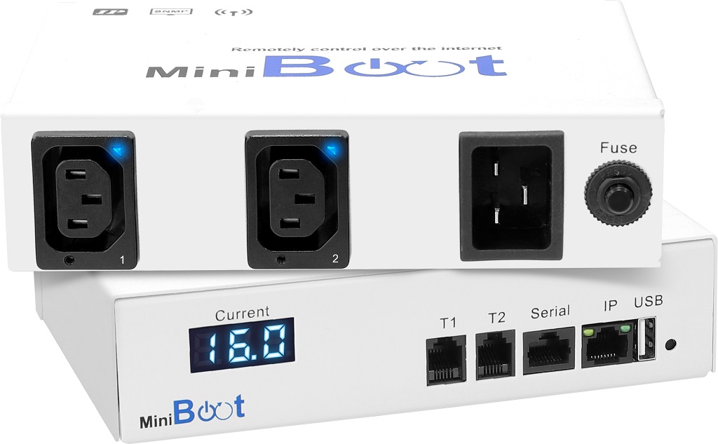 MiniBoot Remote Reboot and Monitoring Device - 2-Outlet 208V 16A ...