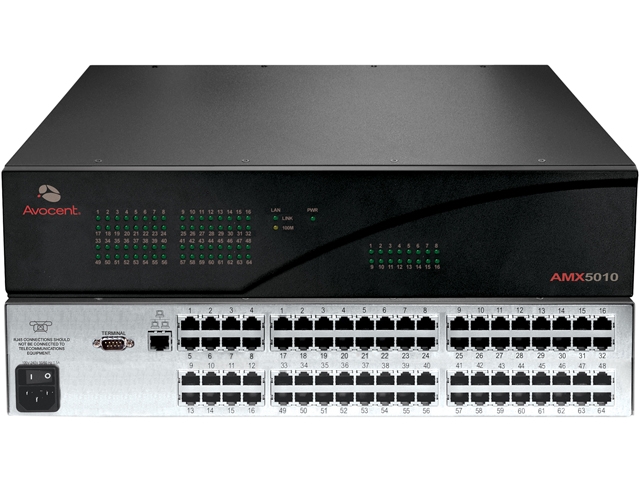 AMX5010-AM - Avocent 16-User 64-Port Cat5 KVM Switch