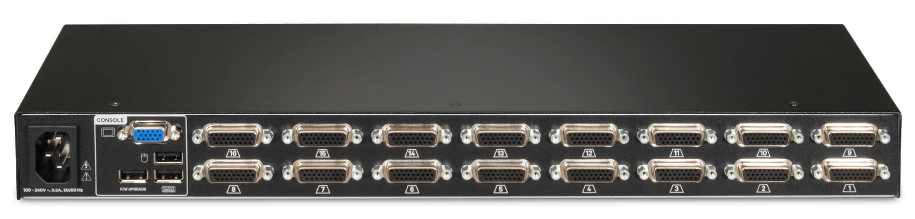 AV116BND8-400 - Avocent AV100 16-Port Basic KVM Switch with OSD and 8 ...