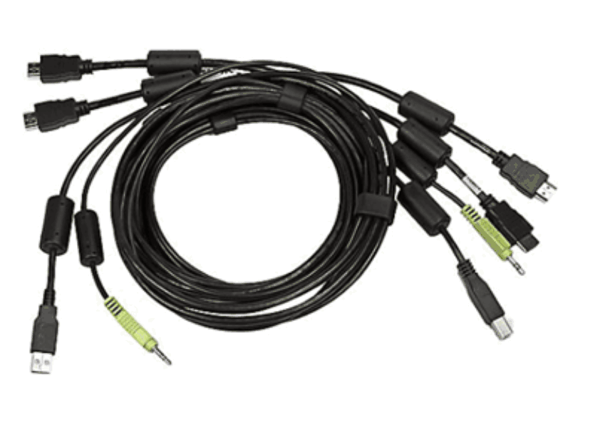 CBL0115 - Cybex USB Dual-HDMI KVM Cable with Audio - 10ft