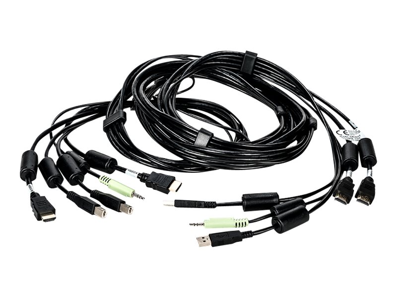 CBL0117 - Cybex USB Dual-HDMI KVM Cable with Audio & CAC - 10ft