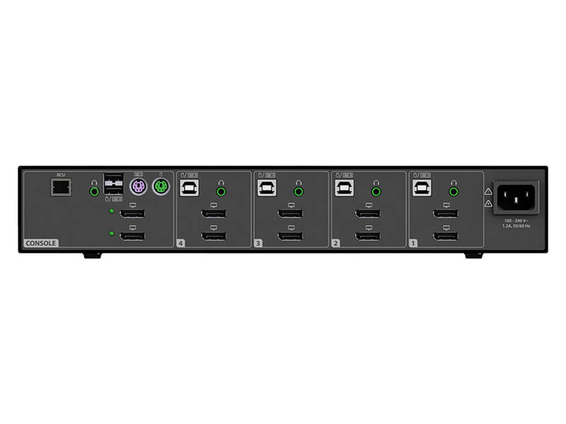 SC940DP-001 - 4-port Secure EAL4+ KVM, Dual Monitor DisplayPort 1.2, Audio