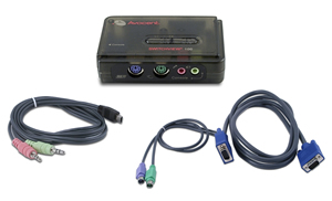 2SV110BND1 - Avocent SwitchView 2-Port PS/2 KVM Switch w/ Cables