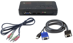 4SV120BND1 - Avocent SwitchView 4-Port USB KVM Switch w/ Cables