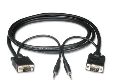 52114 - Cables To Go 25ft HD 15 UXGA + 3.5mm Stereo Audio M/M Monitor Cable