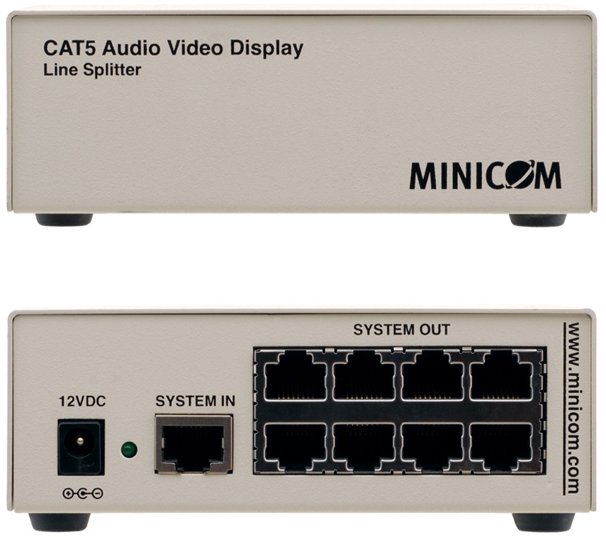 AVDS-LS - Minicom Digital Signage Cat5 Audio Video Display Line Splitter