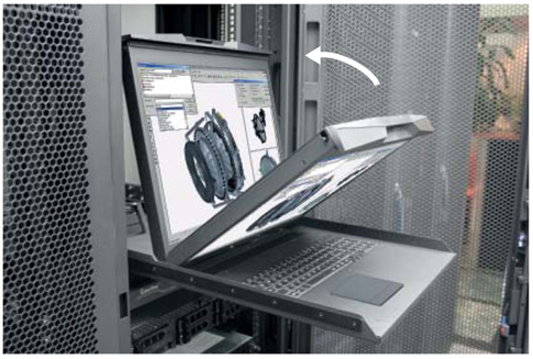 L120 - 1U 20Inch Rack Mount Monitor Keyboard Drawer with Samsung TFT ...