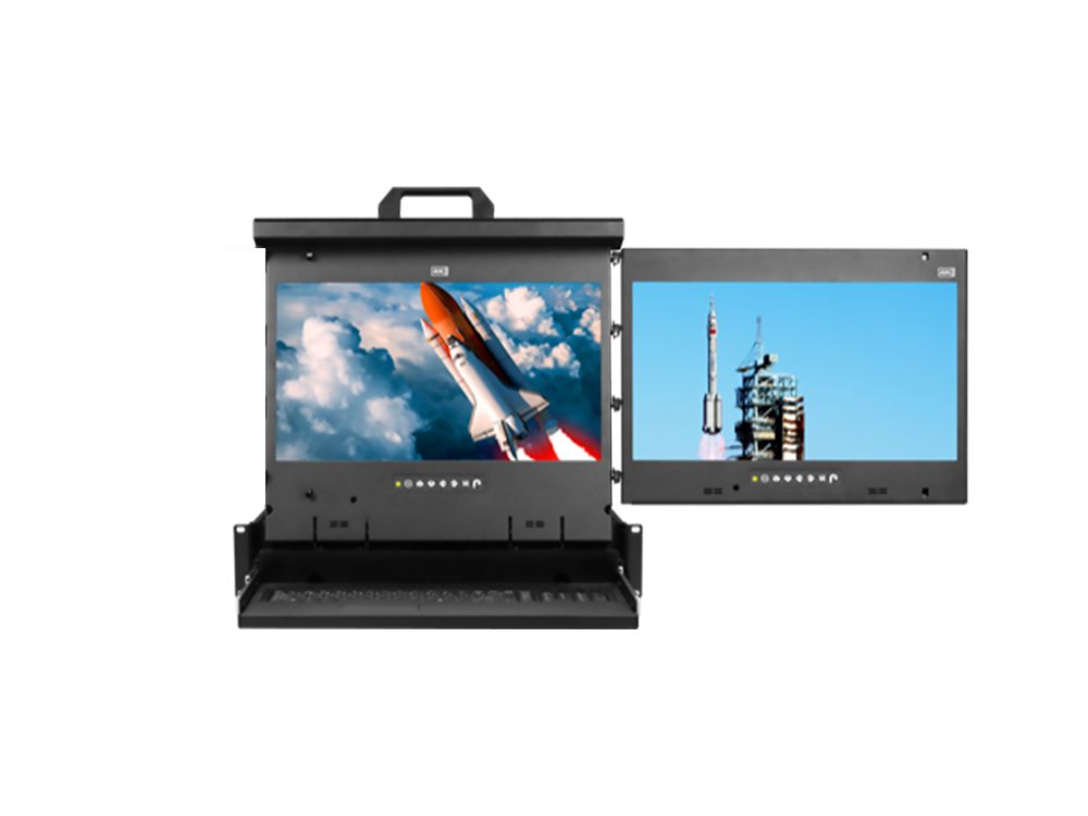 MRK-K17-2 - 2U 17Inch 4K Dual-display Rack Console Drawer