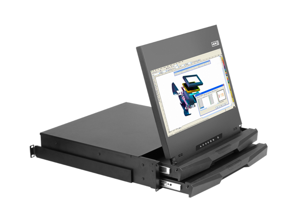 RKP2417K - 2U 17Inch 4K Dual-Slide Short Depth Rack Mount Monitor ...