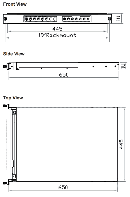RP-W119QD - 1U 19Inch Widescreen Quad LED LCD Display Drawer