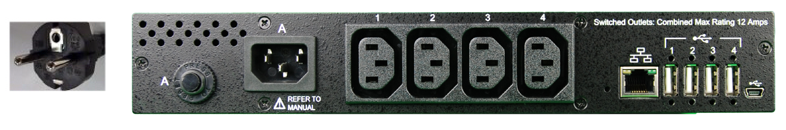 iBoot-PDU4A-C10 - iBoot-PDU4A-C10 - Switched & Web Managed 240VAC, 10A ...