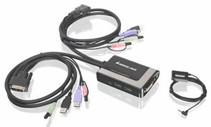 GCS632U - IOGEAR MiniView Micro 2-Port VGA USB KVM Switch w/Audio