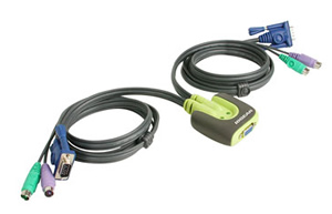 GCS62 - IOGEAR MiniView Micro 2-Port VGA PS/2 KVM Switch