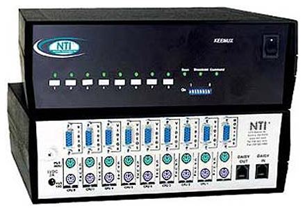 KEEMUX-P8-OR - 8 Port 1U PS/2 KVM Server Switch with OSD Controls