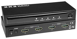 SE-HD2-2-LC - 2 Port HDMI Switch with Built-In Splitter