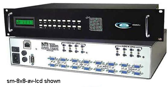 SM-32X2-AV-LCD - 32 In to 2 Out - VGA Audio/Video Matrix Switch - 4U