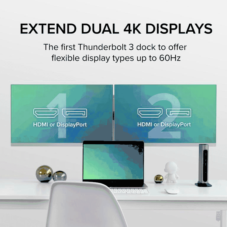TBT3-UDZ - Plugable Thunderbolt™ 3 and USB-C Dual Display Dock with 96W ...
