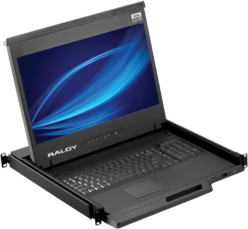 D117-S801e - 1U Dual Slide 17Inch LCD & Keyboard Drawer w/ 8-Port KVM