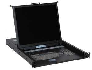 RA19-S92 - RALOY 1U, 19Inch Rackmount LCD Drawer w/ Sun Keyboard