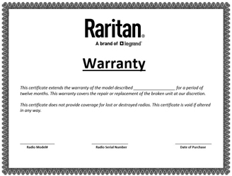 WARDKX3-832/24A-2 - 2-Yr Platinum Extended Warranty for Raritan DKX3-832