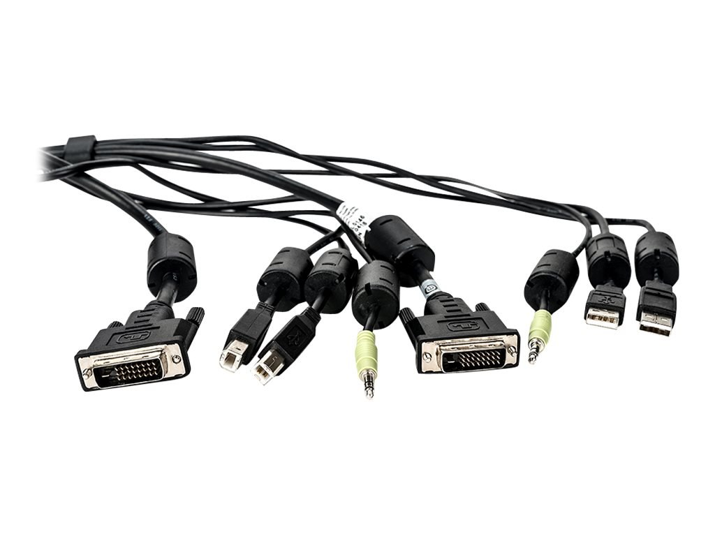 CBL0147 - Cybex USB, single-head DVI-D KVM Cable with audio and DPP, 10ft