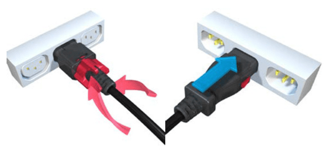 ZONIT zLock Dual - Locking C14 to Locking C13 Power Cord - 8ft Black ...